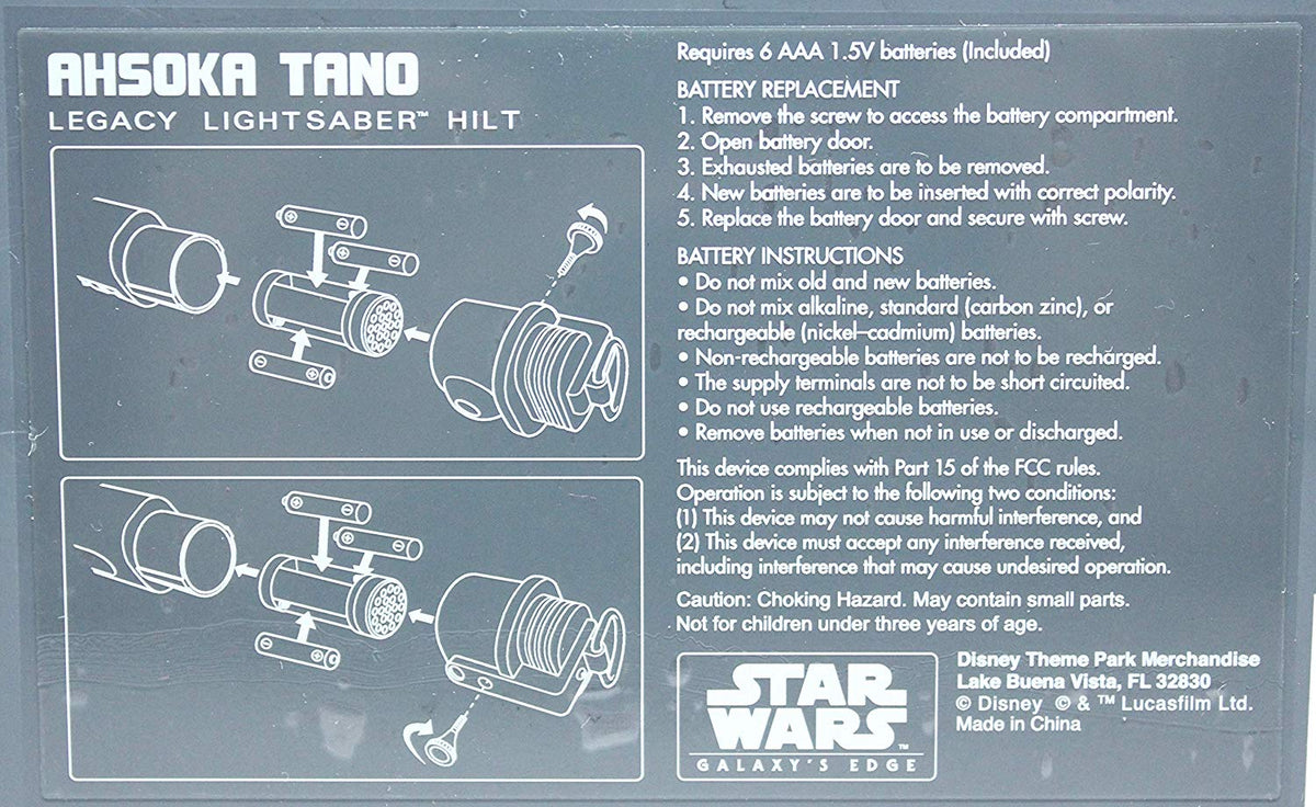Galaxy's Edge Ashoka Tano Legacy Lightsaber Hilts (Discontinued) – The ...