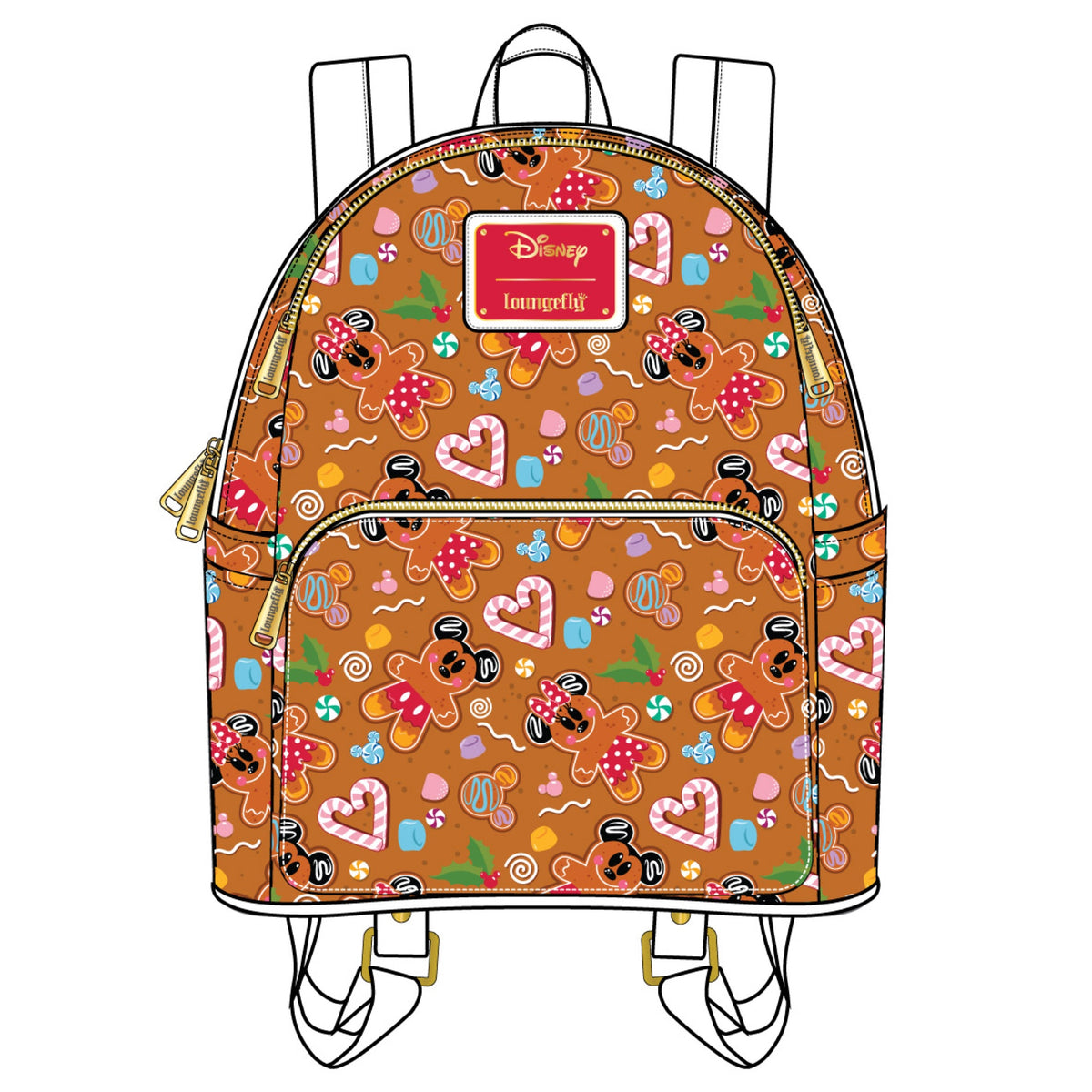 Loungefly Disney Gingerbread AOP Mini Backpack Headband Set – The Line ...