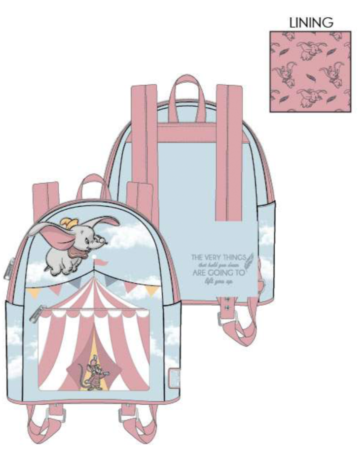 Loungefly Disney Dumbo Flying Circus Tent Mini Backpack – The Line Jumper