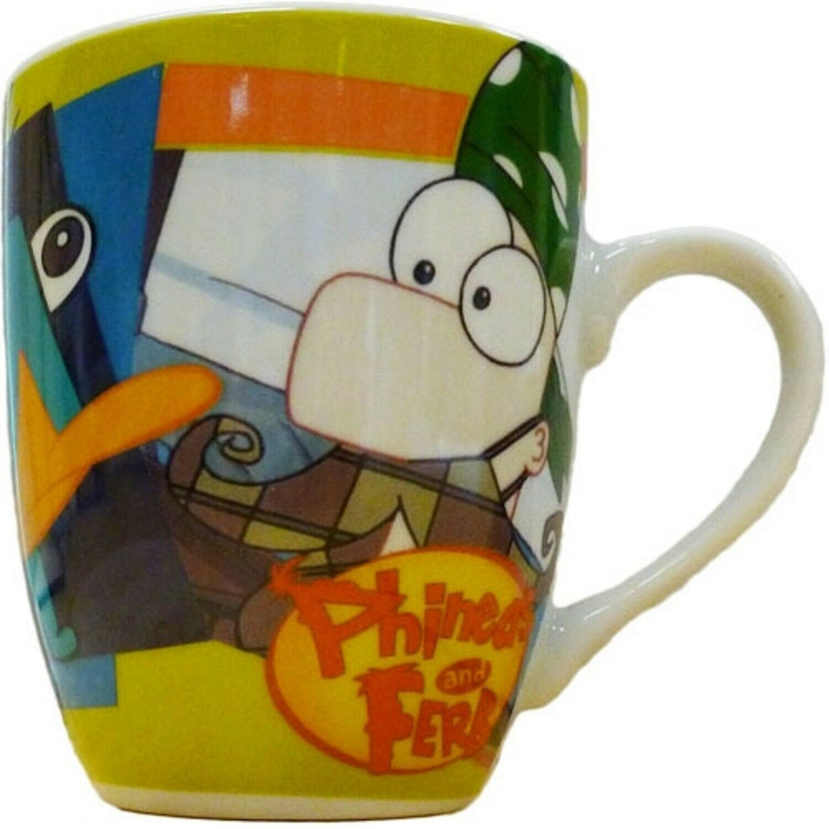 Phineas and Ferb with Perry Barrel Porcelain Mug – The Line Jumper
